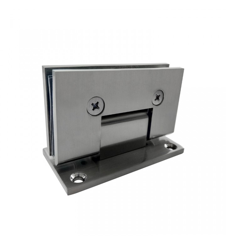 90° Wall Mount Full Back Plate Hinge - Solid Brass | Vetroglass